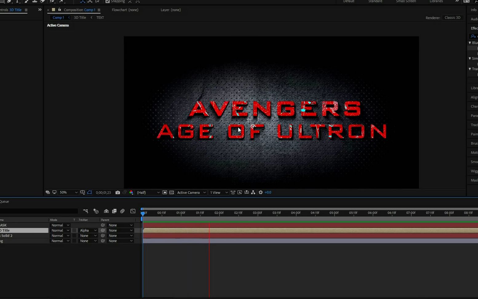 【AE教程】After Effect CC 制作文字字幕动画视频教程讲解