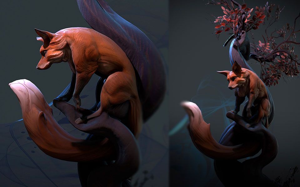 【ZBrush场景雕刻】ZB树木石头及动物雕刻案例教学,造型能力薄弱的...