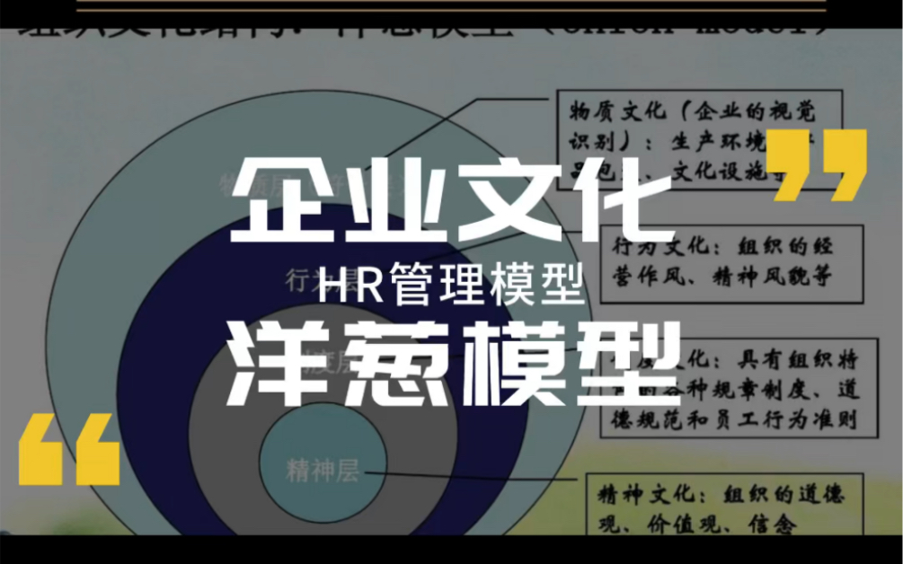 HR管理模型之企业文化洋葱模型