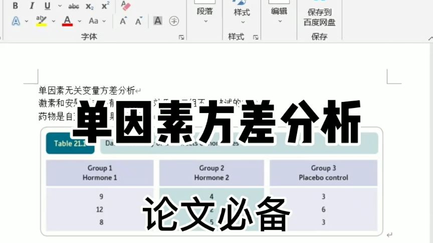 SPSS操作 单因素方差分析 显著性检验必备