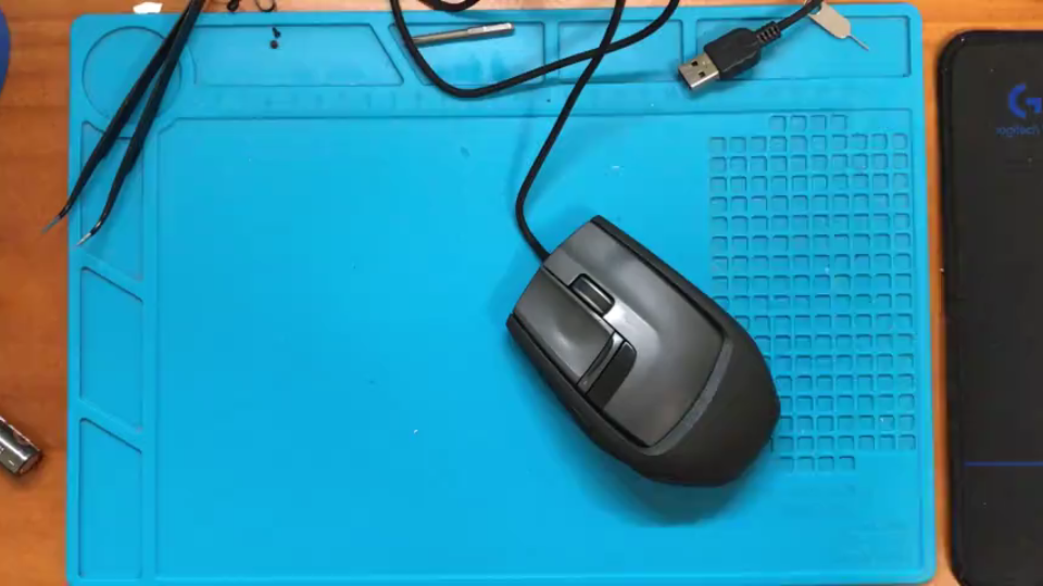罗技旗舰G9X有线鼠标拆解 换线换微动视频教程 更换左右按键TTC...