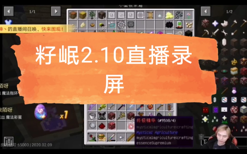 我的世界籽岷2.10直播回放直播录屏