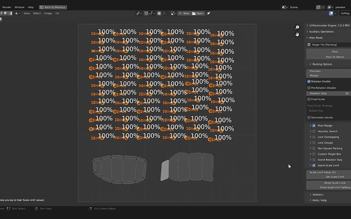 Blender插件-高效且功能齐全的UV贴图打包