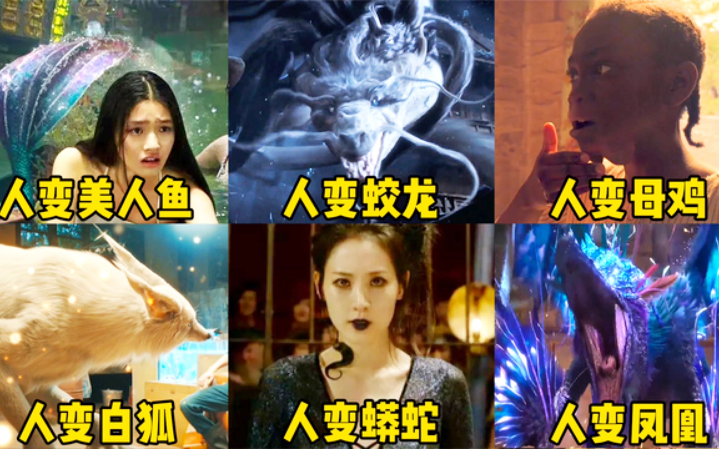 盘点影视中的美女变动物,你觉得哪个更厉害,一个比一个惊艳