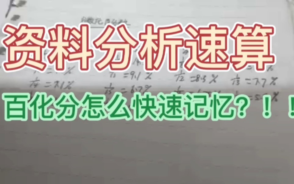 ...化分!我找到了全网最省力的记忆方法,轻松记住1-19分之1的全部百分数