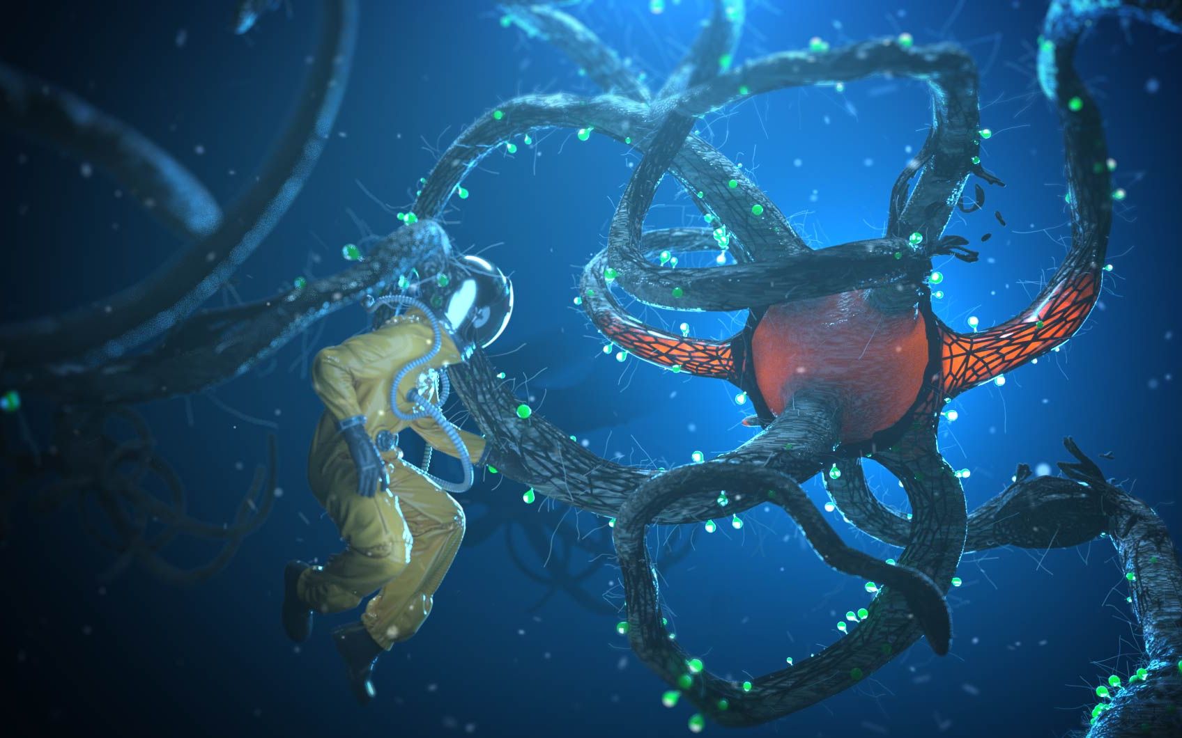 【C4D原创中文教程】海底生物场景中文教程