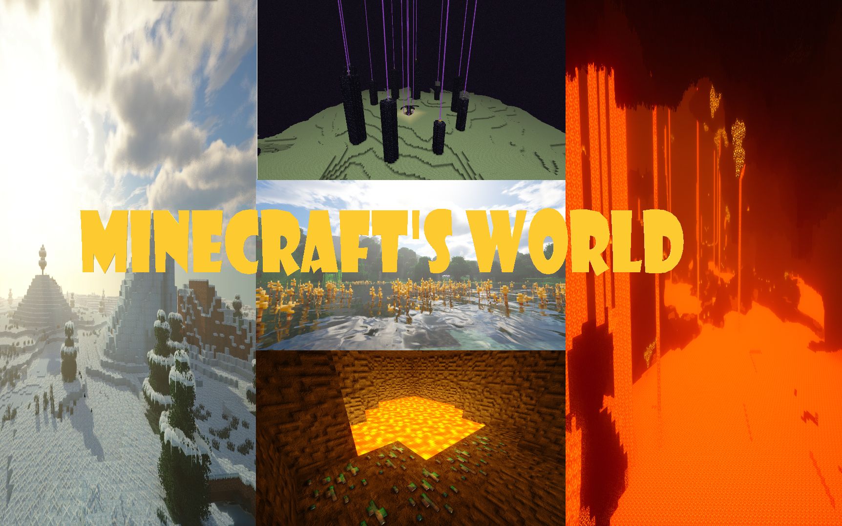 前方核能!MC各种生物群系!56个镜头只为带来那丝滑体验【Minecraft...