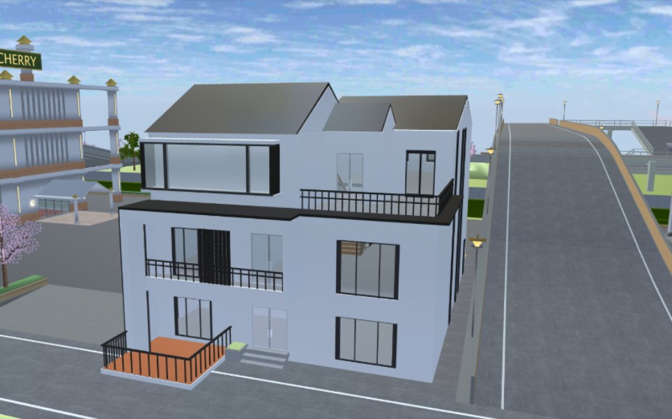 樱校/自建三层别墅_哔哩哔哩bilibili_樱花校园模拟器