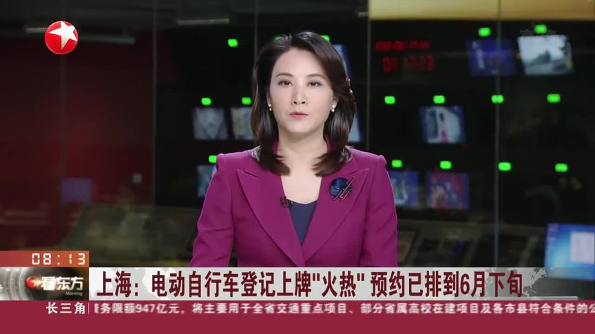 上海:电动自行车登记上牌“火热”预约已排到6月下旬