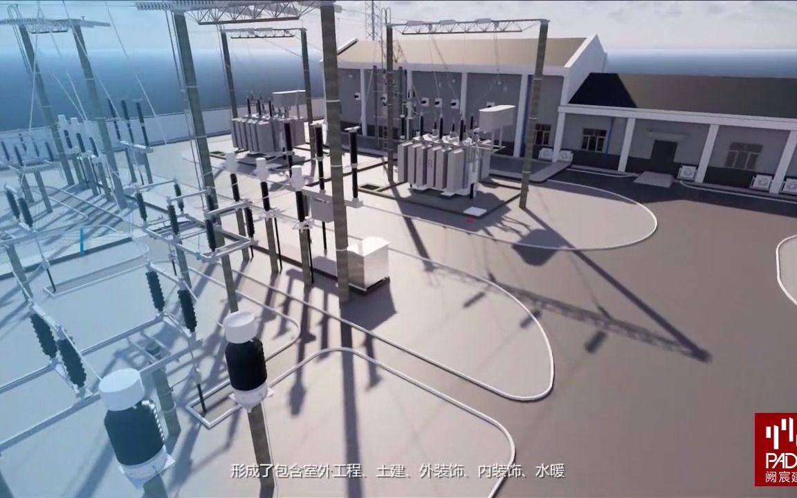 【阙宸建筑】金台铁路杜桥牵引变电所BIM精细化建模及电缆敷设自动...