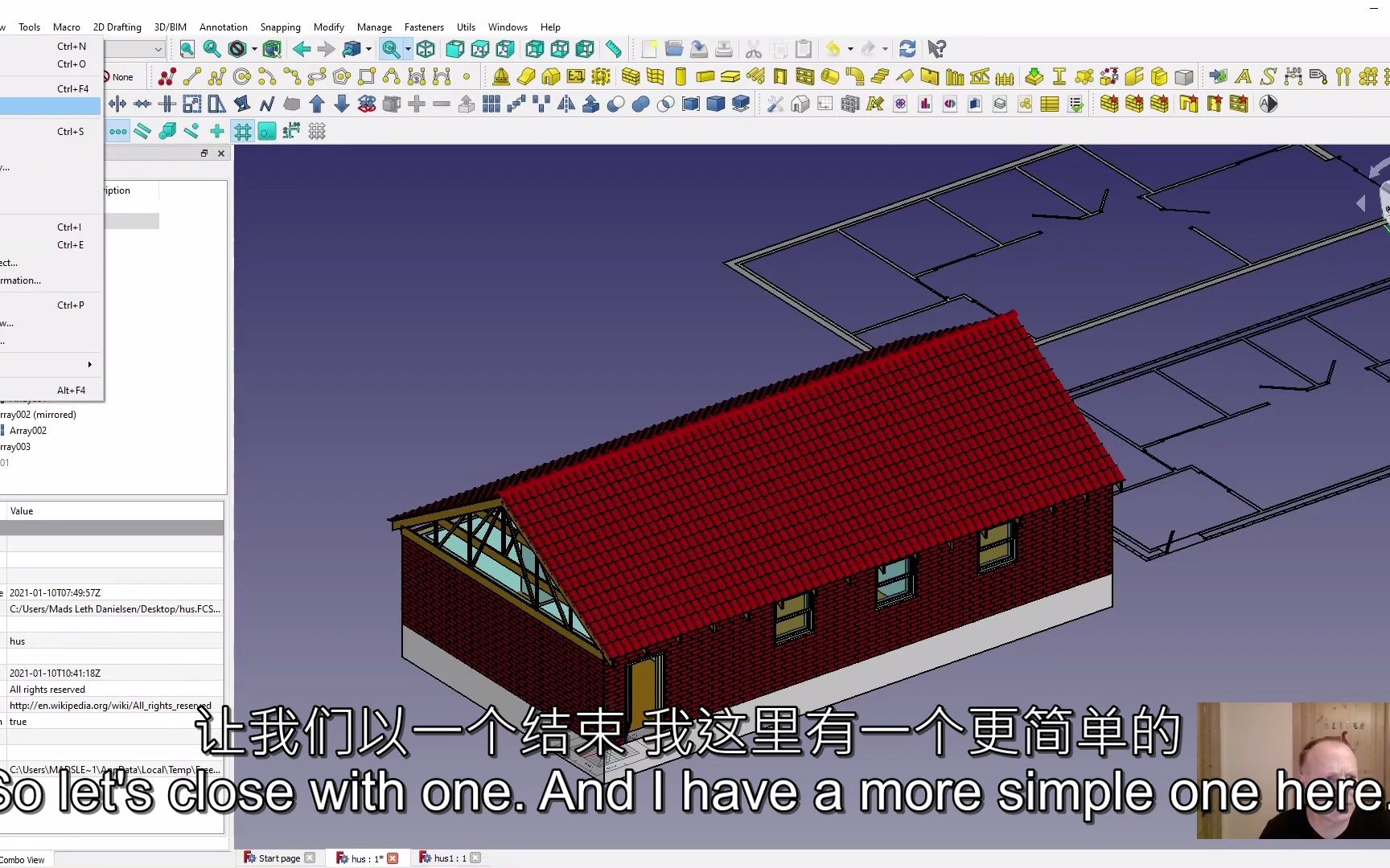 Freecad Bim 设计丹麦房子B