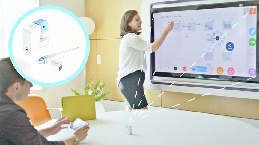 可以把50寸的普通电视变成触摸屏,没想到竟是一支笔做到的