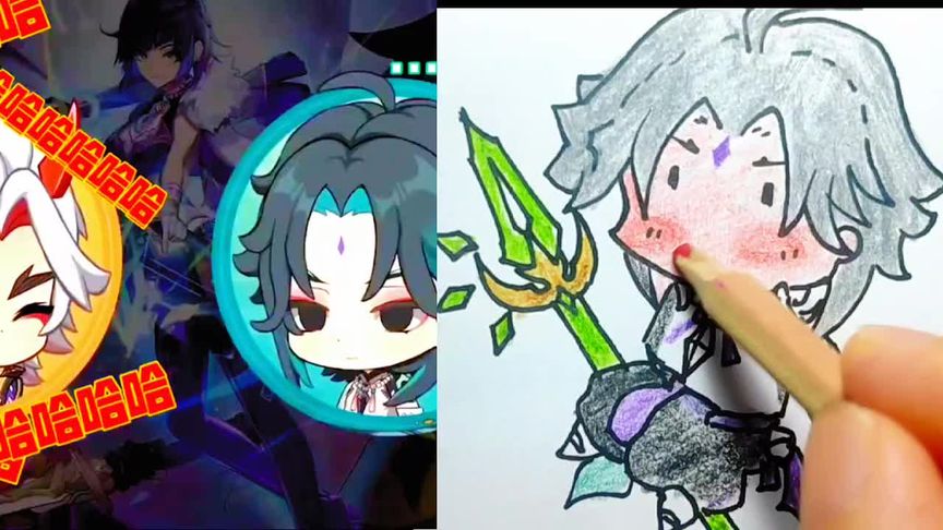 #简笔画#动画#动漫 #原神 大家一起来画魈吧#简笔画教程 #画画