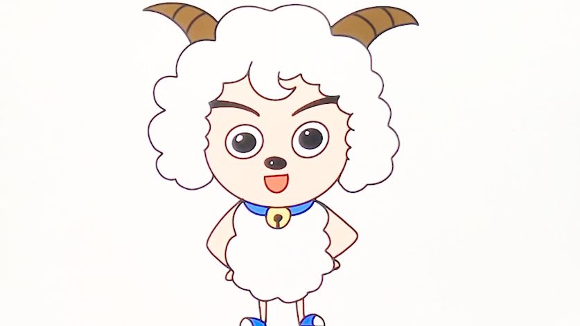 板绘:简笔画怎么画喜羊羊,学会方法,其实并不难