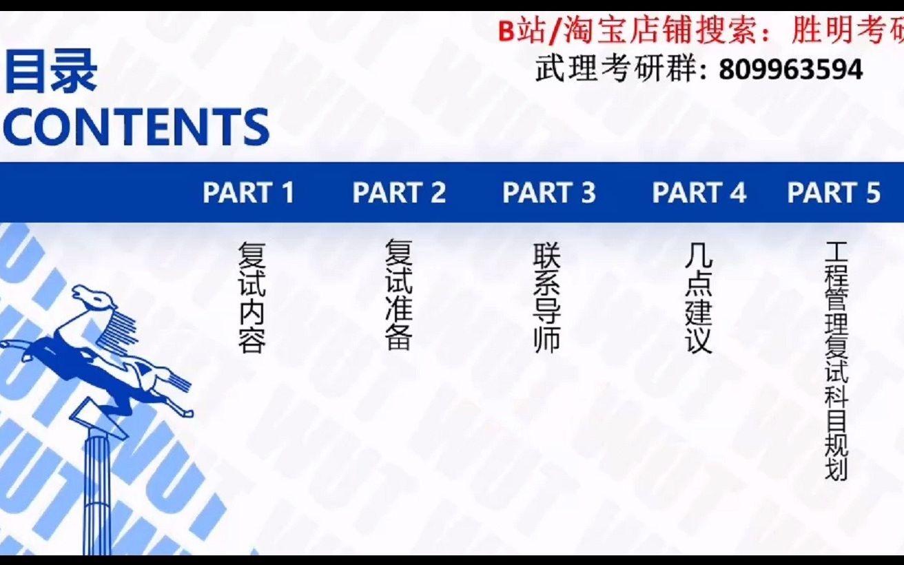 2021年武汉 理工大学工程管理复试指导讲座