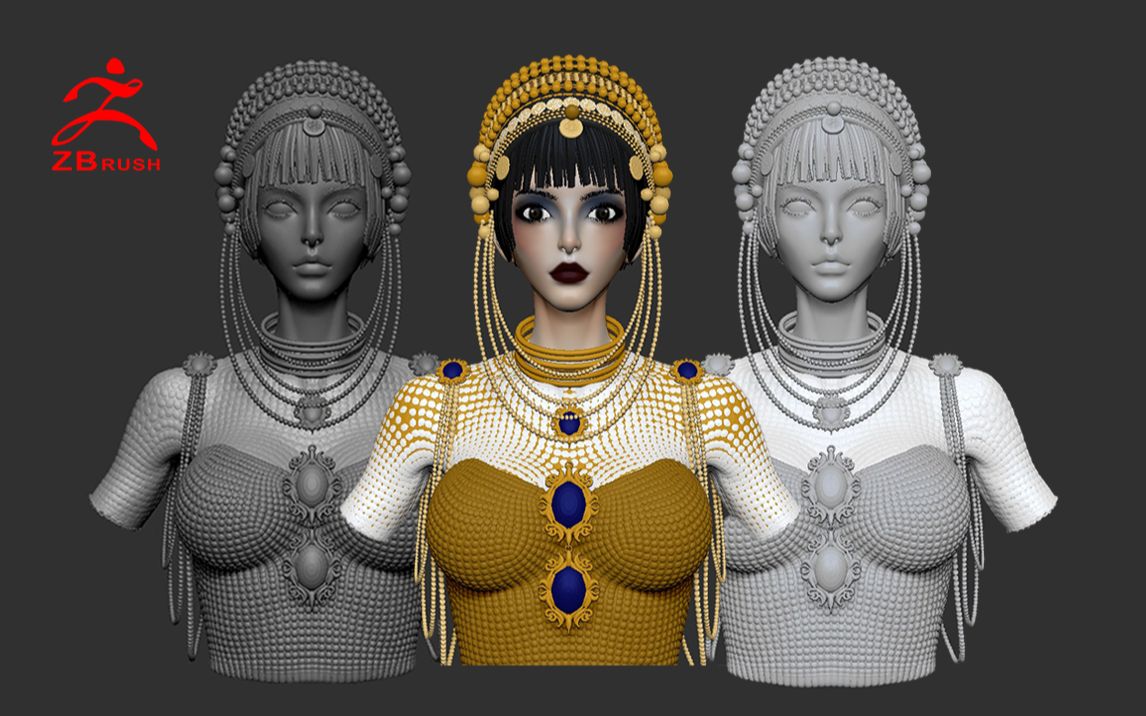 【zbrush教程】爱死机—吉巴罗影视人物建模,zbrush次世代人物高模雕刻