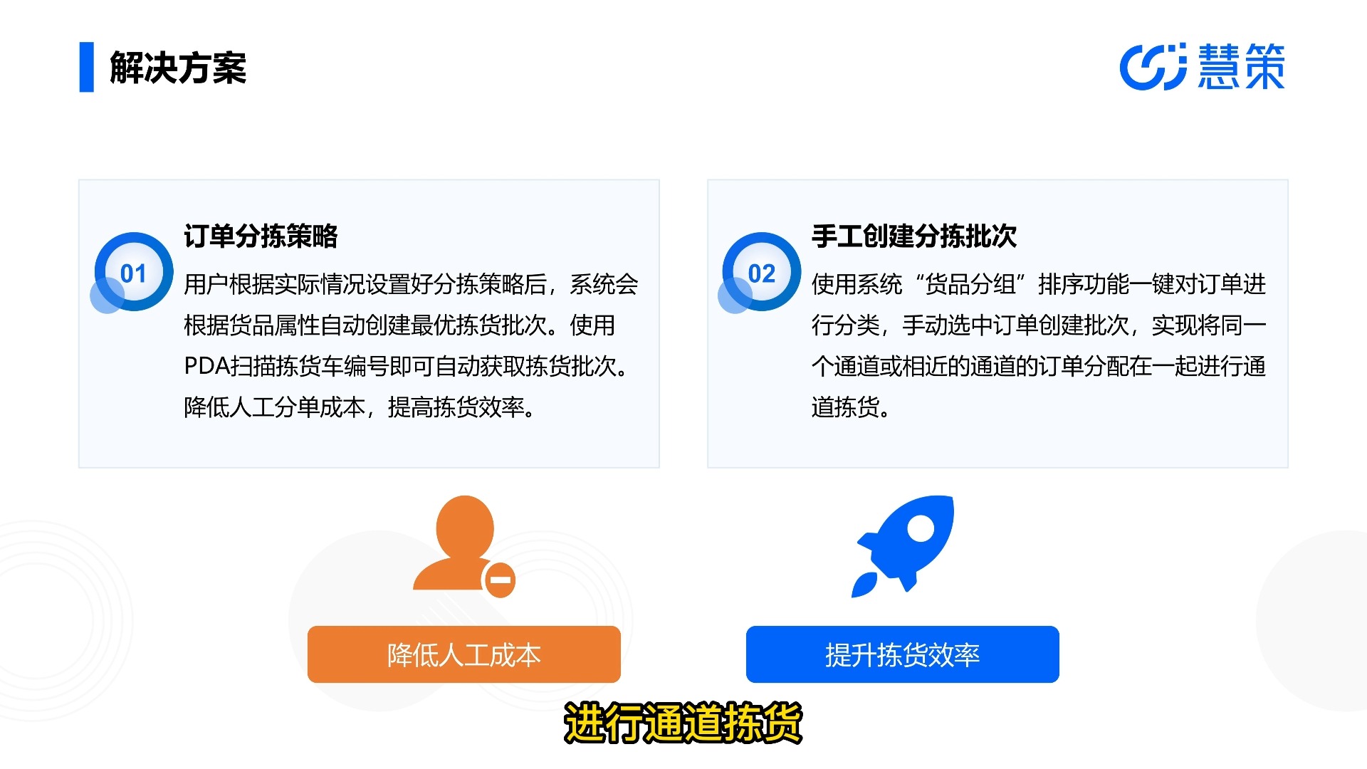 慧策旺店通: 订单分拣策略