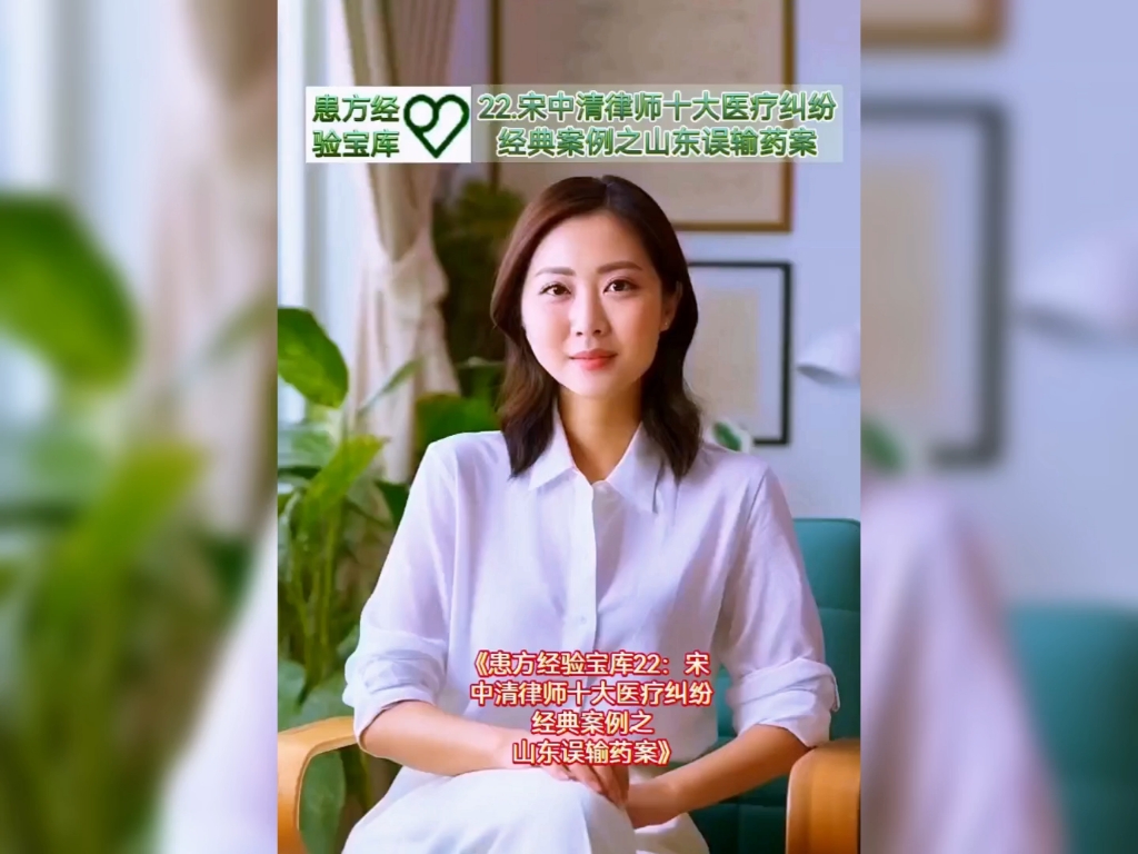 患方经验宝库22:宋中清律师十大医疗纠纷经典案例之山东误输药案