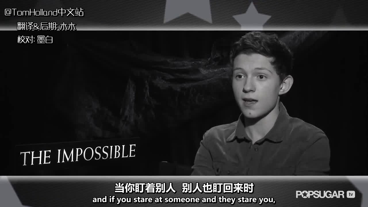【TomHolland】谈论《海啸奇迹》及他和Naomi Watts的特殊关系的建立
