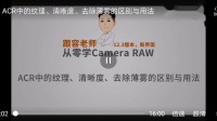 ACR中的纹理. 清晰度 .去除薄雾的区别与用法.mp4