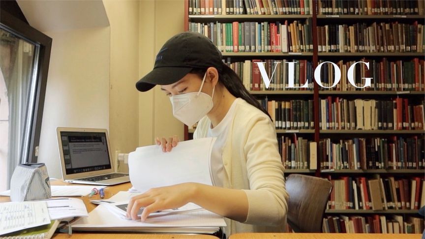 ߇�߇�德国留学Vlog 图书馆学习 欧洲杯德国比赛 咖啡厅餐厅打卡