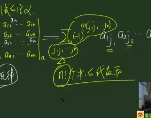 考研数学基础课21-2,线性代数,行列式的定义