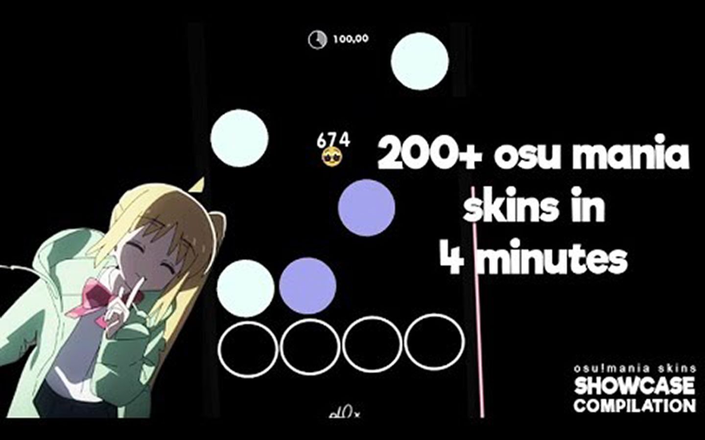 四分钟内展示200个osu mania皮肤(内含下载链接)_哔哩哔哩bilibili_演示