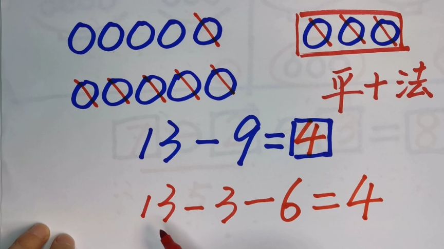 十几减9,平十法,也能快速算出得数