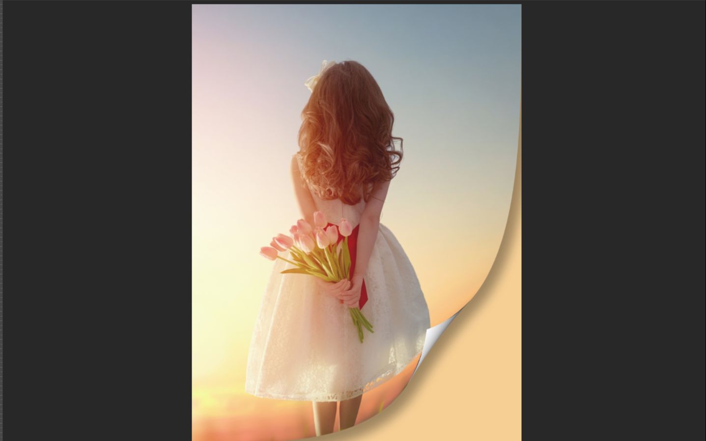 Adobe Photoshop 2020简单制作翻页效果