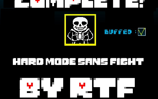 【Undertale hard mode sans fight by RTF】伤害加强版通关(水)