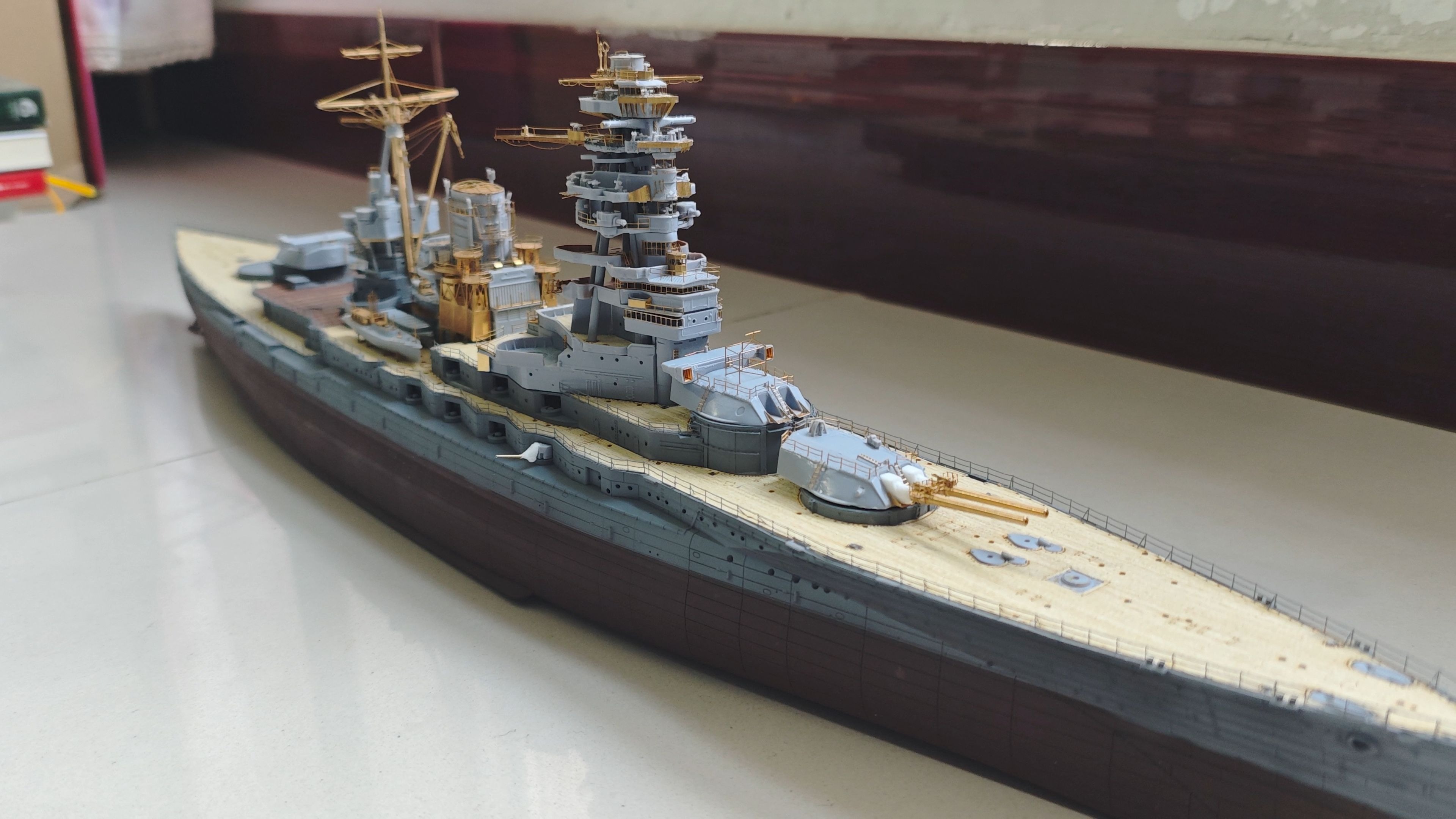 1/350长门号战列舰模型制作part1(长谷川40024+霓虹限定p改)