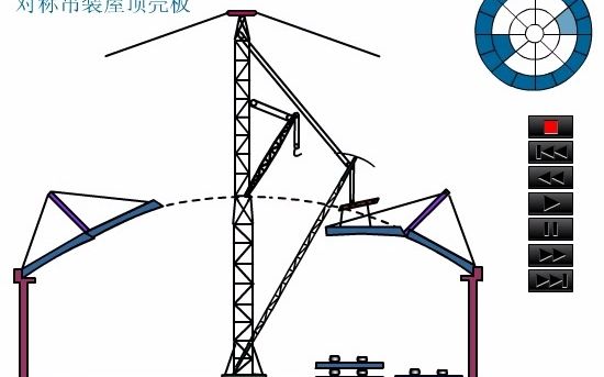 桅杆式起重机吊装动画演示