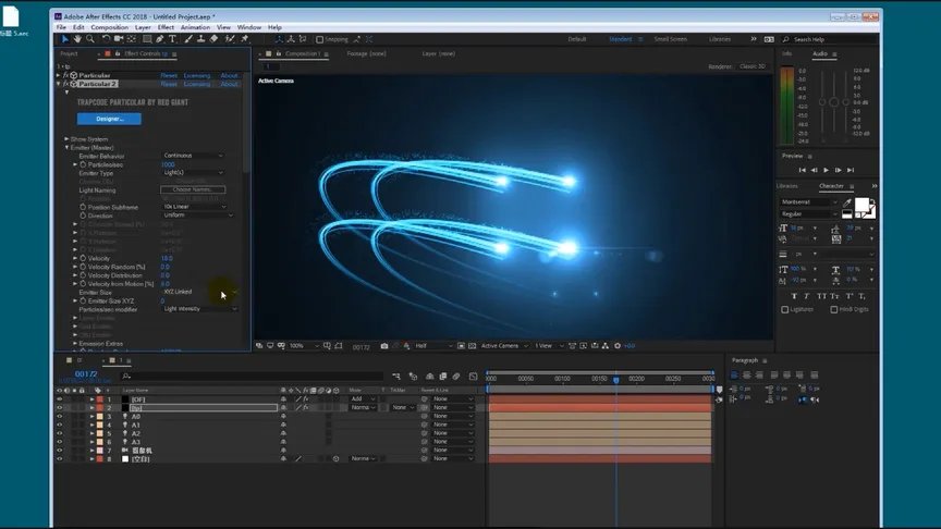 【AE教程】AE结合C4D制作炫酷粒子圣诞树效果教学