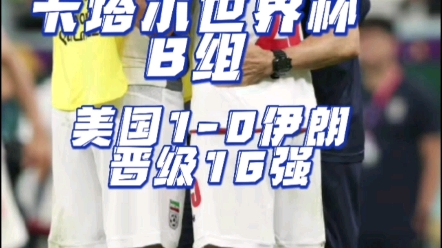 2022卡塔尔世界杯 B组第三轮 美国1比0伊朗 以小组第二名身份出线!