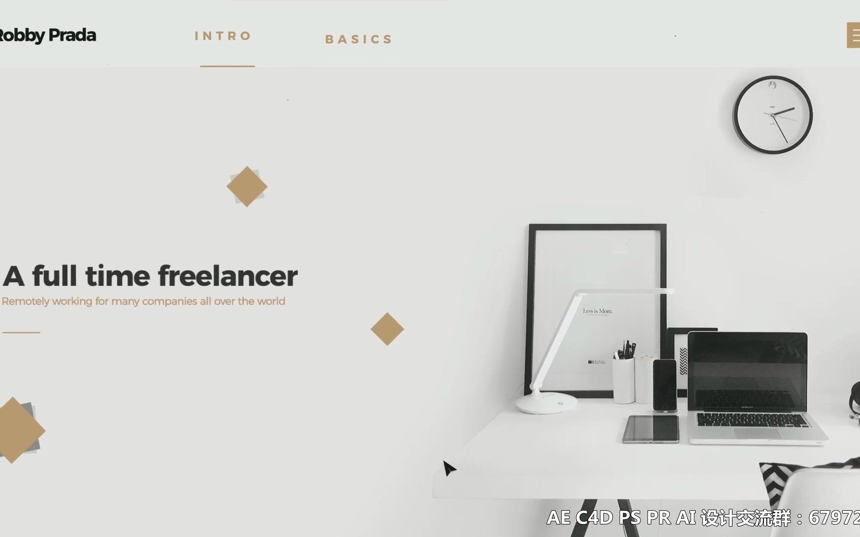 学AE必须要学MG动画,超强的设计师自我介绍功能