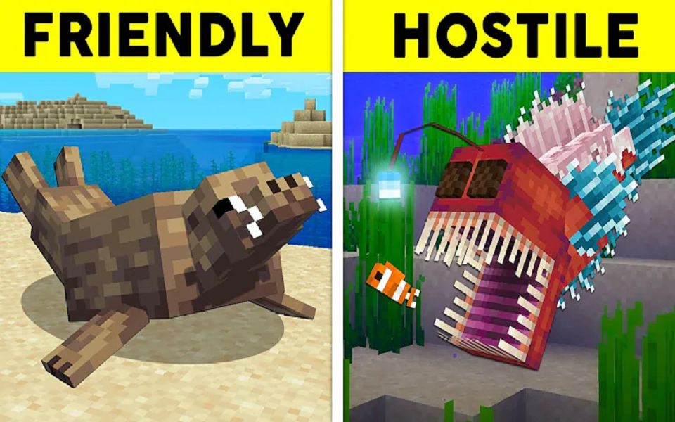 【双语字幕】《我的世界》为你介绍mod中超有意思的海洋生物!