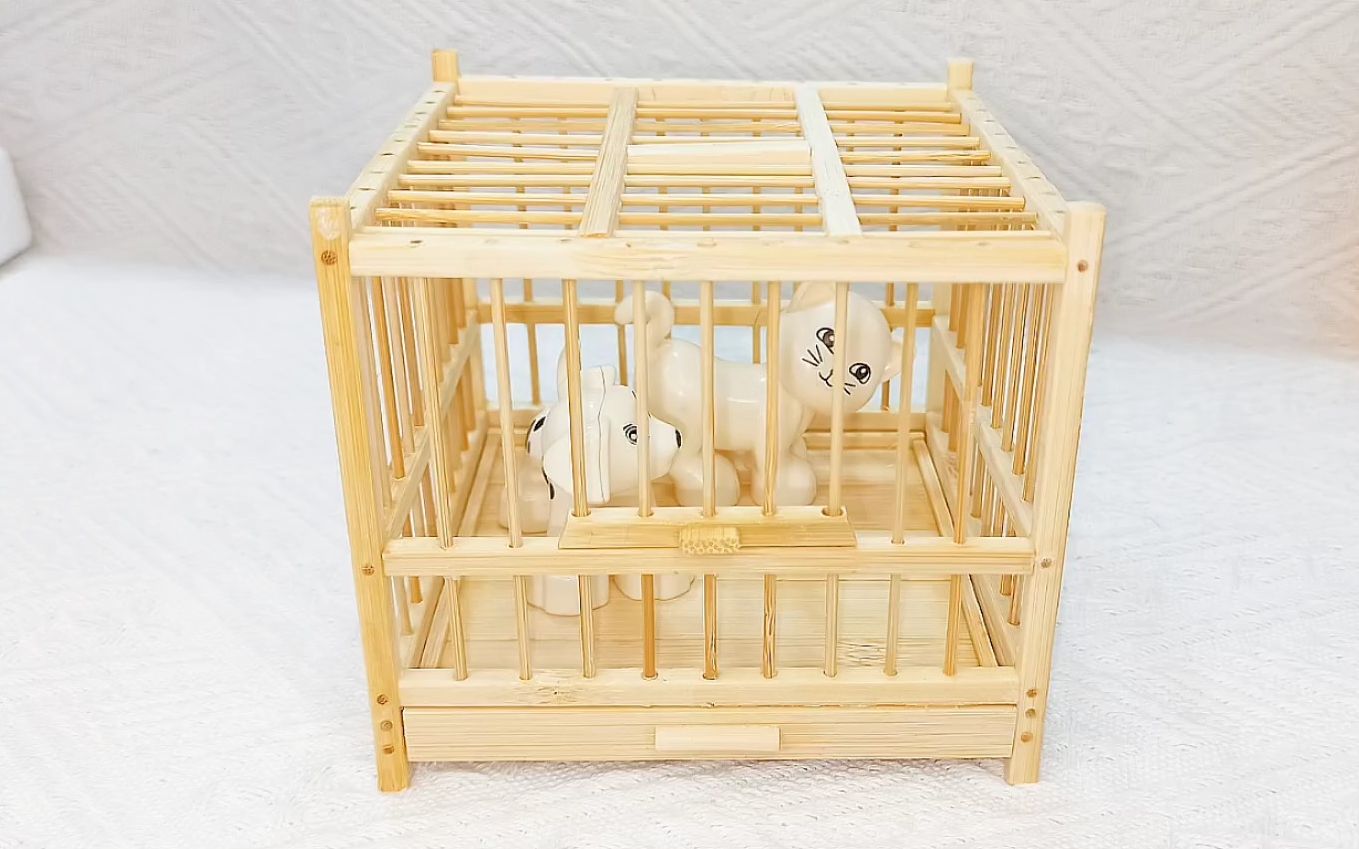 如何用筷子做一个鸟笼,也适合宠物用哦