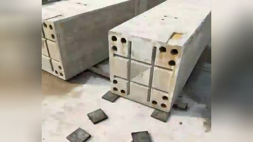 实拍:装配式框架柱安装过程