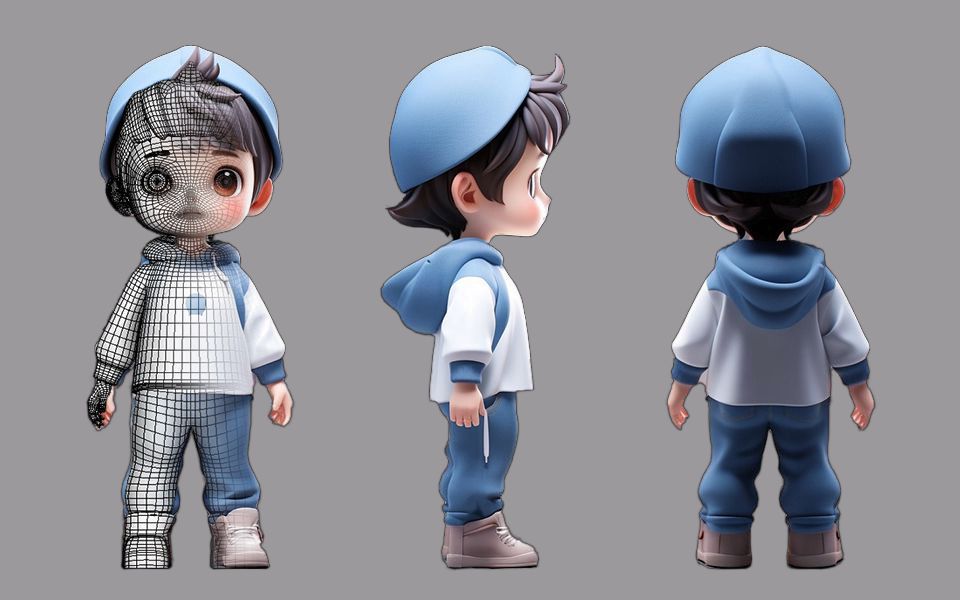 【Maya人物建模】从拉box开始教你,超详细的Q版卡通人物“小男孩”...