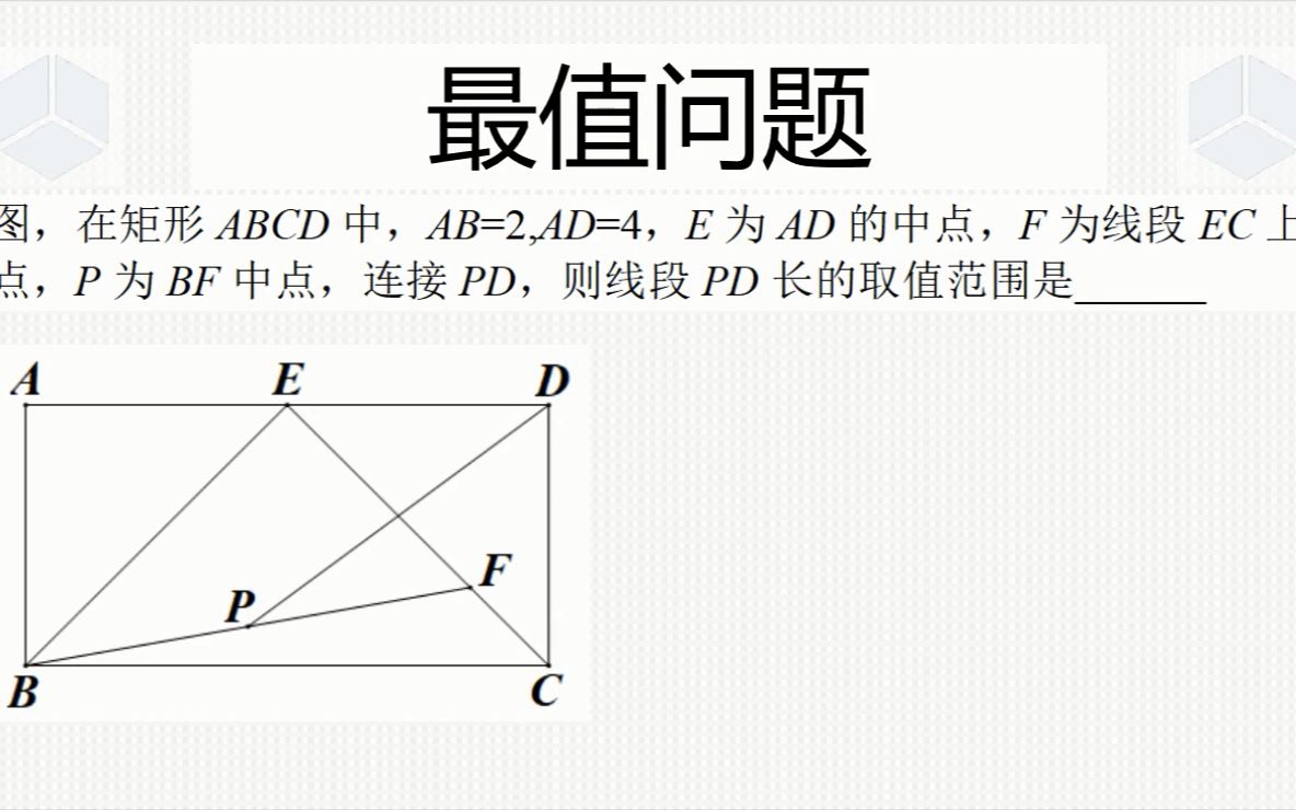 初中数学经典例题,人教版八年级下册,最值问题之瓜豆原理与矩形
