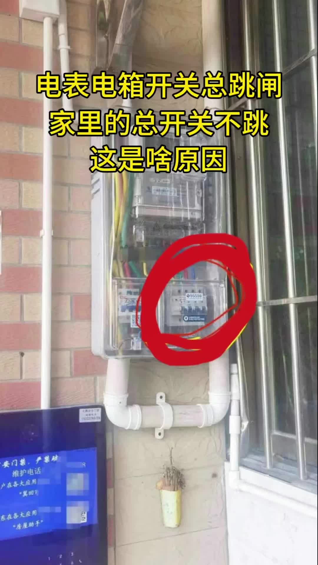 电表电箱开关总跳闸,家里的总开关不跳,这是啥原因#电工知识#电工 #...