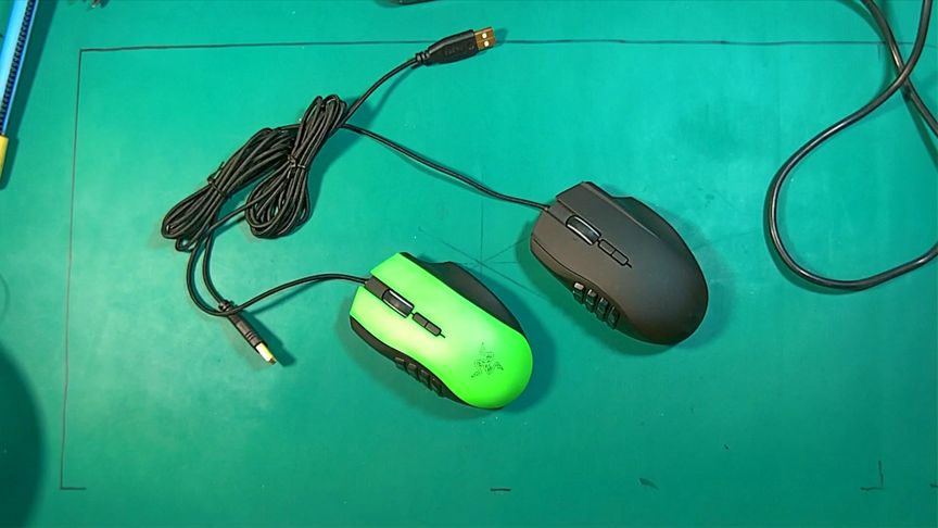 雷蛇那伽梵蛇2014,幻彩,鼠标拆解,维修换微动,雷云驱动设置宏