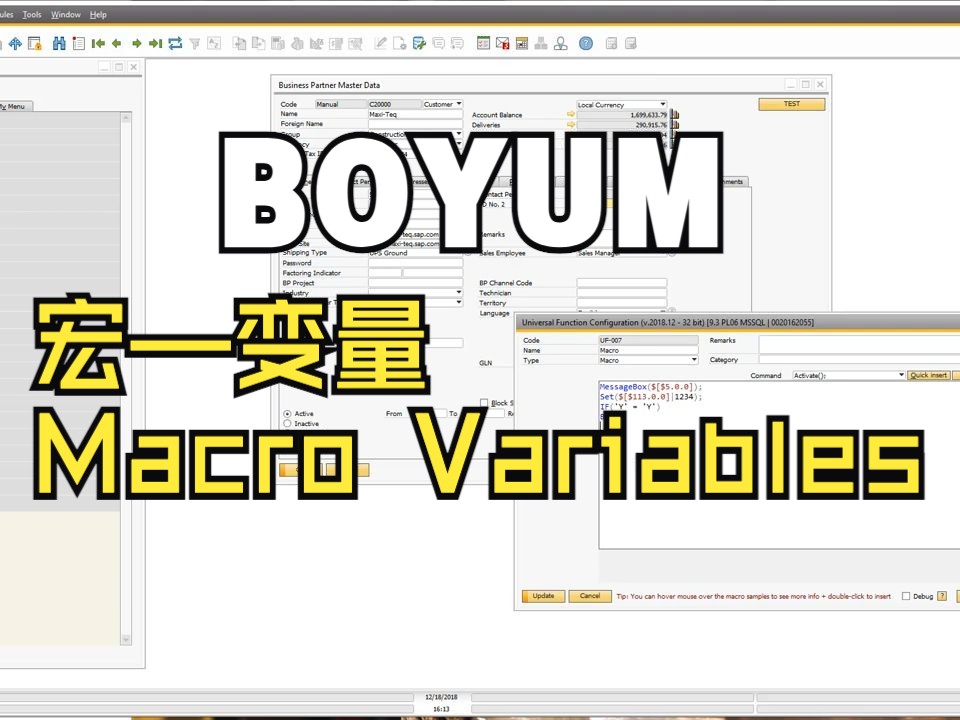 Macro - 如何使用宏的变量 How to use Macro Variables
