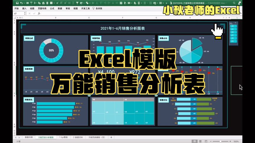 【Excel模版】万能销售分析表