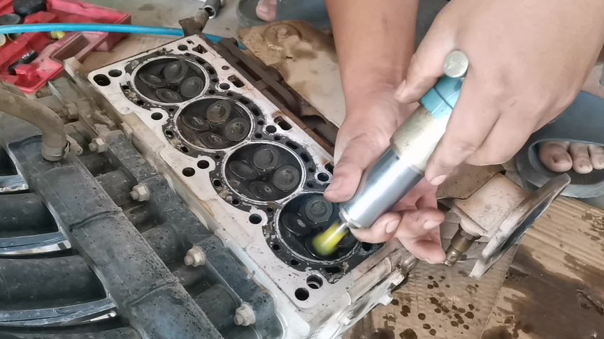 正时皮带断了气门顶了,更换气门全过程!#汽车保养与维修