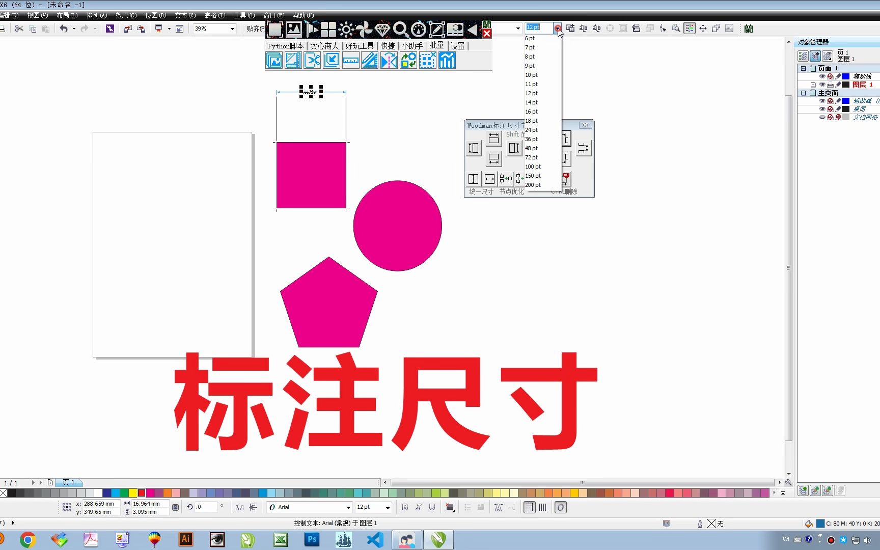 CorelDRAW VBA插件-标注尺寸