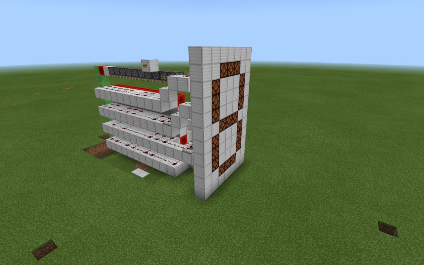 教你在我的世界基岩版里做一个七段式红石数字显示器