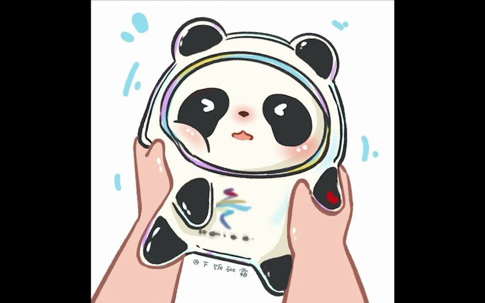 冰墩墩、雪容融素材,冰墩墩手机背景+头像+3D模型