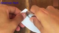 用橡皮筋制作的一个小船, 放在水里, 速度真快