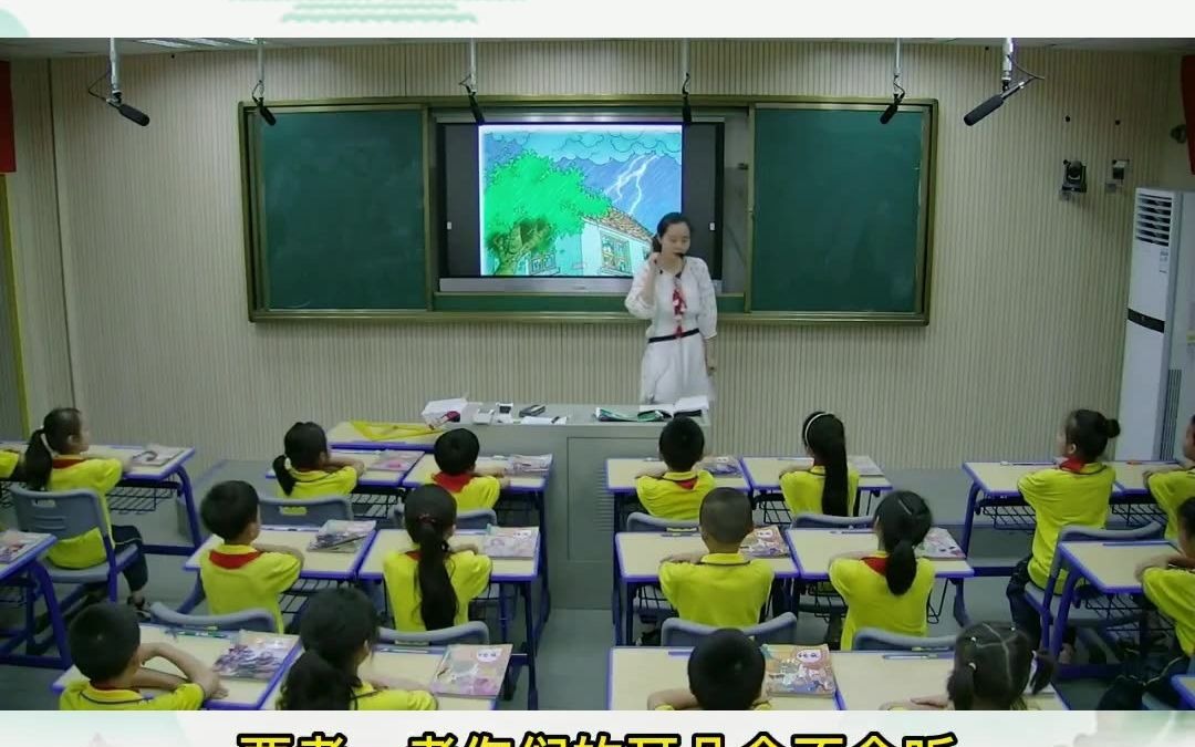 部编小学语文二年级下册黄老师《雷雨》优质课公开课堂实录优秀课例...